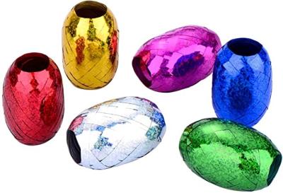 Cina Uovo d'arricciatura olografico 5mm*10m del nastro della decorazione del nastro dell'oro in vendita