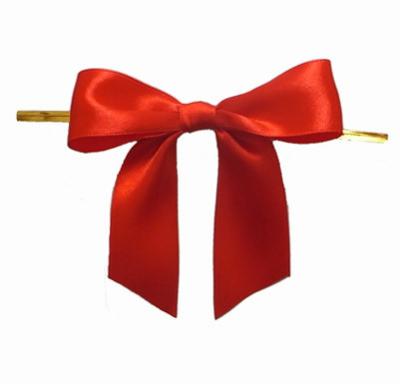 Cina 3 pollici del raso del nastro di Natale rosso della cravatta a farfalla per la borsa di Candy di cioccolato in vendita