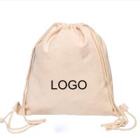 Quality Customized Logo Drawstring Cotton Rope Drawstring Sport Bag For Clothing for sale