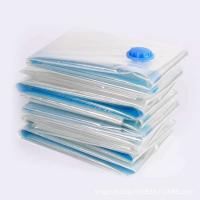 Quality PE Plastic Vacuum Compression Bag for Quilts Clothes and Travel Spot Air Suction Valve for sale