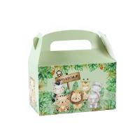 Quality Custom Animal Print Handle Paper Box for Kids' Jungle Theme Birthday and Baby Shower for sale