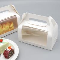 Quality Customized Kcraft Paper Folding Cake Box With Window Gift Box and ISO9001 Certified for sale