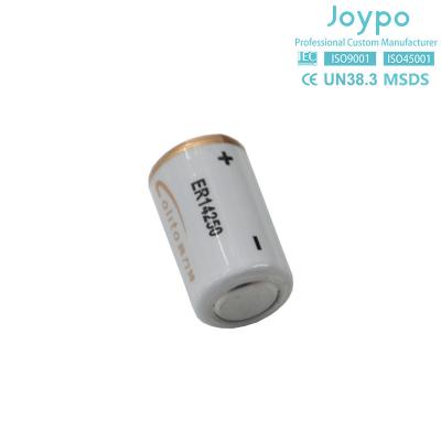 Spiral Type 1/2AA ER14250M Lithium Battery 3.6V 1000mAh Lithium Thionyl Chloride