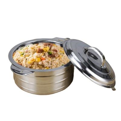 China Stainless Steel Double Wall Stock Pot 410 Lunch Box Food Container Storage with Lid for sale