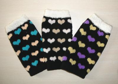 中国 両側のある女性のためのジャカードが付いているカシミヤ織によって編まれる腕のウォーマーの Fingerless 手袋 販売のため