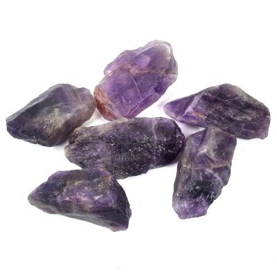Cina Wholesale Natural Rough Block Quartz Europe Dreamy Purple Amethyst Crystal Tumbled Stones For Healing in vendita