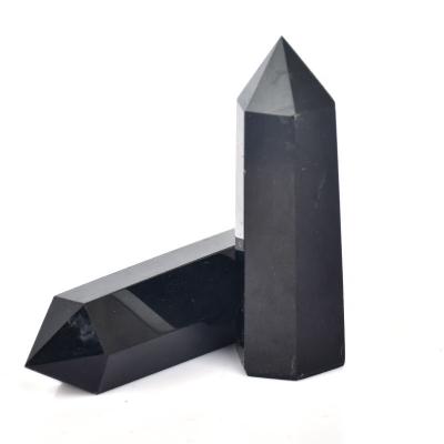 Cina Wholesale Crystal Point Natural Crystal Quartz Wand Europe Obsidian Magic Tower in vendita
