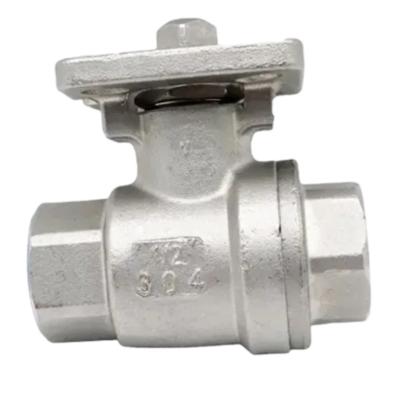 Китай Нормальная температура SS304/SS316 Нержавеющая сталь с натяжкой 2PC двухкомпонентный шаровой клапан продается