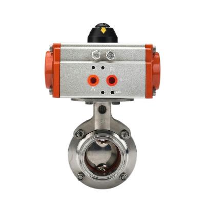 中国 低温 DN25 1インチ トライクランプ 肺動動式衛生バタフライバル 販売のため