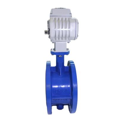 Cina Valvola motore azionata in ghisa a flangia elettrica di ventilazione a farfalla per soluzione in vendita