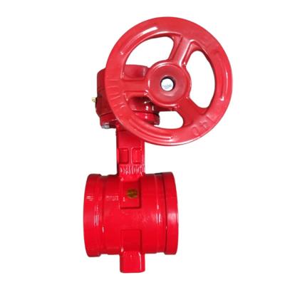 Cina Gas Media Soft Seal Grooved Turbine Butterfly Valve D381X idraulica in vendita