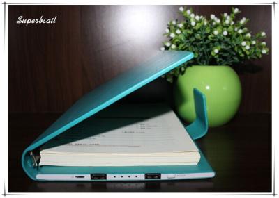 Cina Taccuino su ordinazione della copertura del cuoio dell'unità di elaborazione del diario del giornale del regalo con 9000MAH Powerbank in vendita