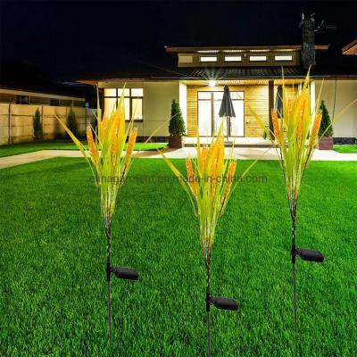 China Garden Decoration LED Solar Simulation Rice Colorful Lights Solar Flower Landscape Courtyard Lawn Lamp for sale