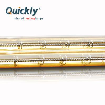 Cina lampada di calore gemellata dorata delle onde corte di 23*11mm 480v 6000w in vendita
