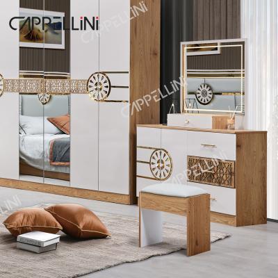 Chine Lit moderne King Size Armoire turque Dresses 6 tiroirs Famille Luxe Royal Meubles de chambre en bois à vendre