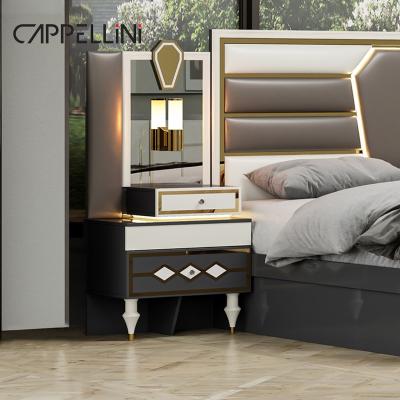 Chine Ensemble de lit en bois moderne en cuir double King Size Meubles pour la maison Modulaire En bois Queen Ensemble de chambre de luxe complet Meubles à vendre