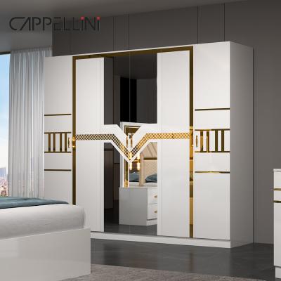 Chine Foshan en gros Ensemble complet de lit en cuir de taille King chambre à coucher en bois double maison bon marché Queen moderne ensemble de chambre de luxe mobilier à vendre