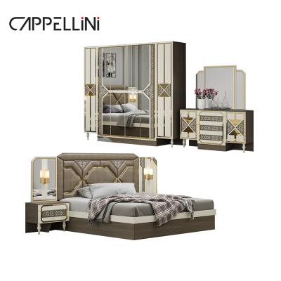 Chine Chambre de lit en cuir de taille double en bois moderne pas cher à vendre