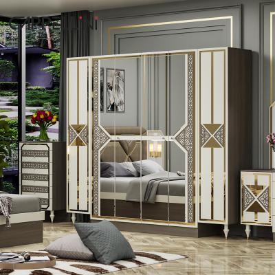 Chine Chambre de lit en cuir de taille double en bois moderne pas cher à vendre