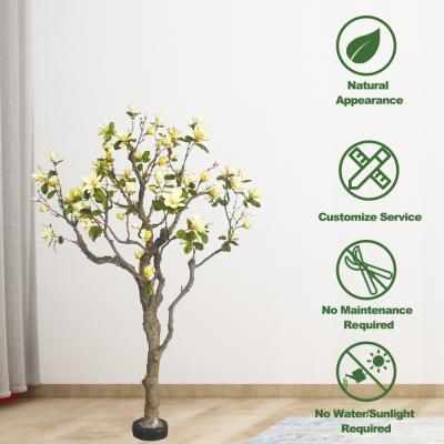 중국 Artificial Magnolia Flower Tree Decorative Trees Plants 판매용