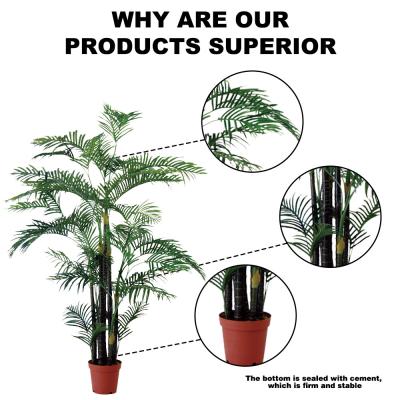 Китай Customized Simulation 140cm Artificial Bamboo Areca Palm For Decoration продается
