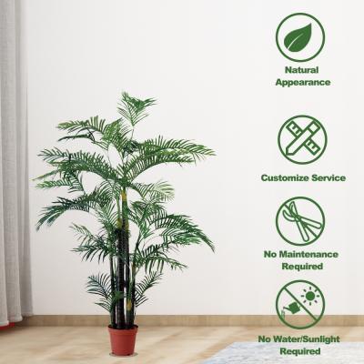 Китай Customized Simulation 140cm Artificial Bamboo Areca Palm For Decoration продается