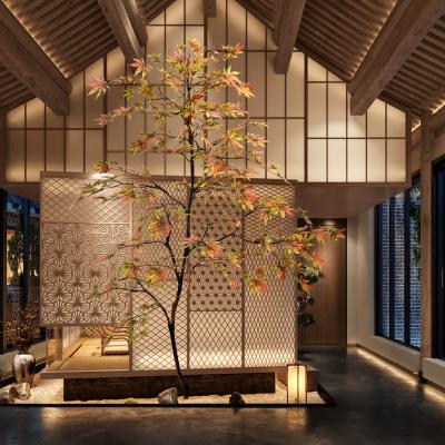 China El árbol de arce artificial los 200cm ninguna planta ligera del piso no alimenta a ningunos partes movibles las falsas plantas en conserva de mirada naturales para la decoración interior en venta