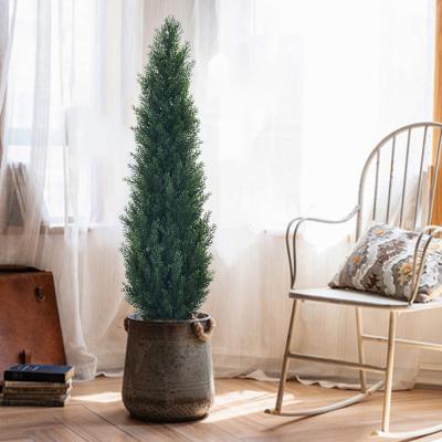 Китай вечнозелёное растение Cypress изготовленного на заказ размера 120-200cm искусственное во всех заводах пола сезонов в горшке продается