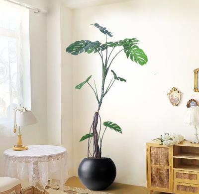 China 140cm/ 170cm faux monstera plant with Aerial Roots | Single Stem Silk Plant | Hotel Lobby Tree | Factory Direct for sale