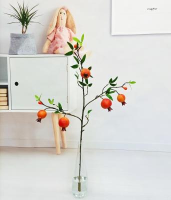 Cina Ramo lungo del cachi artificiale dell'albero da frutto di altezza della decorazione 70cm della Tabella singolo in vendita