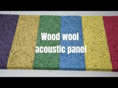 High Impact Resistance Wood Wool Acoustic Wall Panels Hexagon Shape For Hotel Decor
