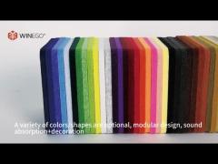 Diverse kleuren en vormen 3D polyester akoestische panelen lichtgewicht voor absorptie