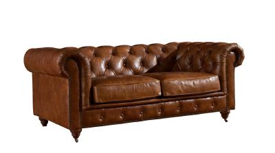 Cina Sofà industriale americano del cuoio di Seater Chesterfield di stile 2 per mobilia domestica in vendita