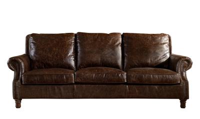 Cina Insieme di cuoio molle reale scuro del sofà di Brown, tipo sontuoso del divano dello strato del sofà del cuoio di 3 Seater in vendita