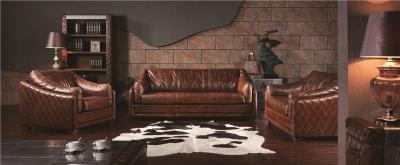 Cina Il sofà compatto Loveseat del cuoio di Comforatble, strati di cuoio puri si rilassa lo stile in vendita