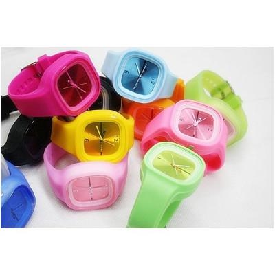 China Relógio impermeável prático colorido da geléia do silicone à venda