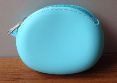Cina borsa della moneta del silicone di colore di PMS di 100*75*40mm con il sacchetto blu della chiusura lampo in vendita