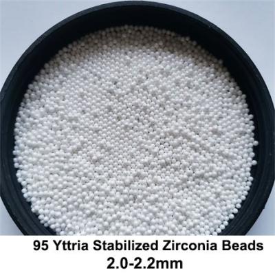 Κίνα 95 σταθεροποιημένο Yttrium Zirconia διακοσμούν τα αλέθοντας μέσα για το υψηλό ιξώδες & τα υψηλά υλικά σκληρότητας με χάντρες προς πώληση