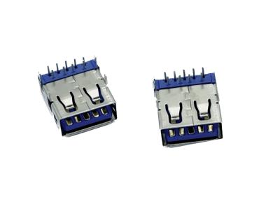 중국 유형 A USB 3.1 AF 9 핀 4 다리 암 소켓 SMT 플랫 솔더 커넥터 90도 판매용