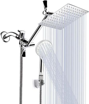 China Wall-Mounted Stainless Steel Shower Head ABS Handheld Shower Head With Stand for sale