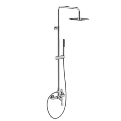 China 304 Stainless Steel Bathroom Shower Head Kits Wall Mount With Adjustable Handle for sale