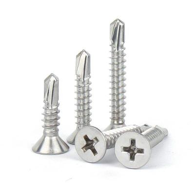 China 304SS Countersunk Self Drilling Screw 410 Cross Flat Head Self Tapping Dovetail Screw for sale