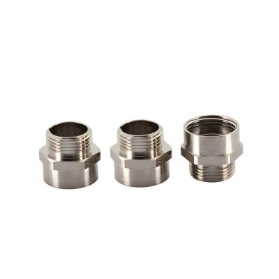 China Brass Nickel Plated Glands Connector Screw Nut Fasteners  Cnc Lathe Hardware for sale