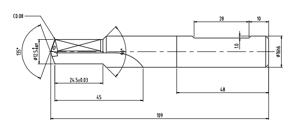 AMG Composite Straight Flute Drill Bit