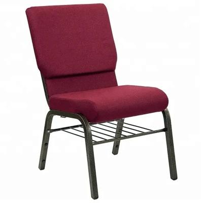 Conference Black Church Chairs 10CM Cushion Church Seating Chairs
