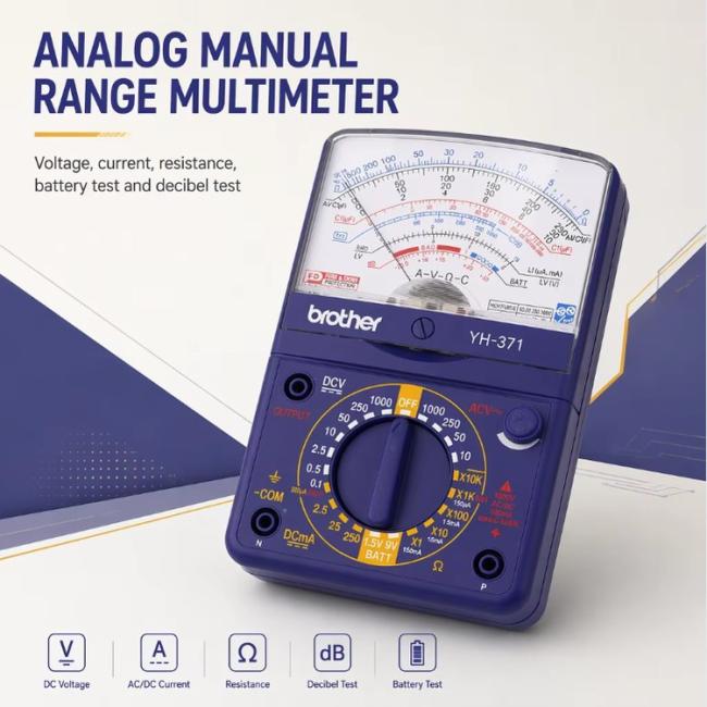 IMHOO YH-371 Analog Manual Range Multimeter AC DC Voltage Current Resistance Multi Meter Multimetro Tester ODM CE