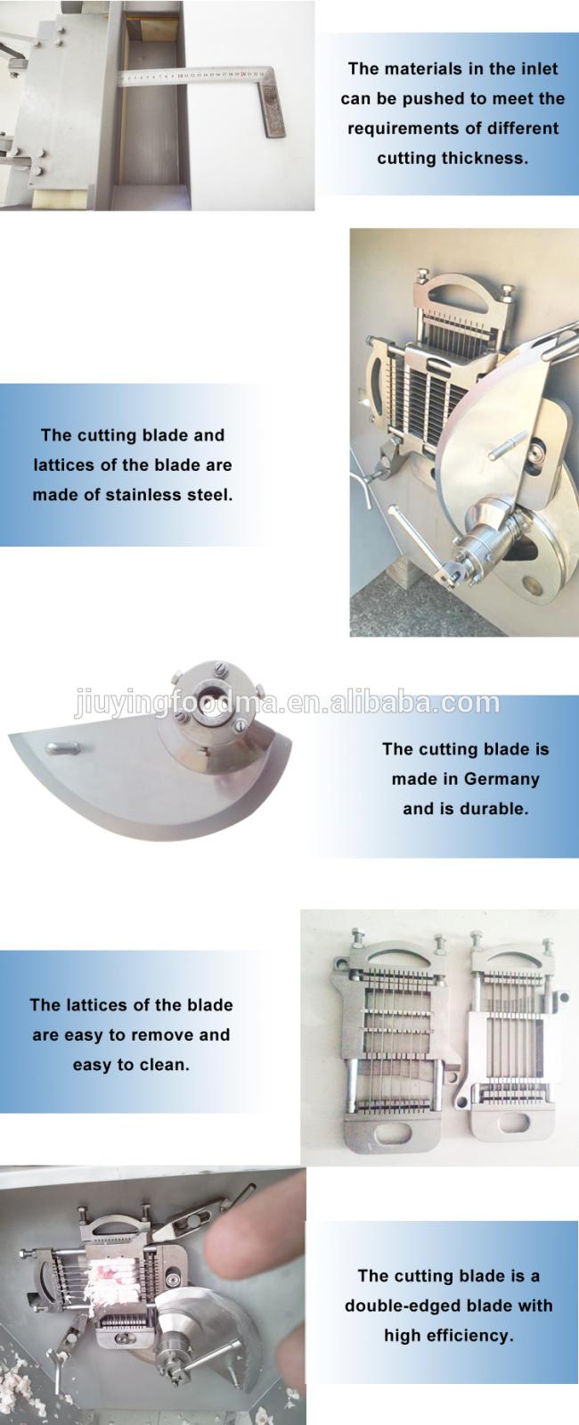 Carne di pollo del cubo/carne fresca ad alta velocità cucinate nuovo arrivo che taglia prezzo a cubetti a macchina