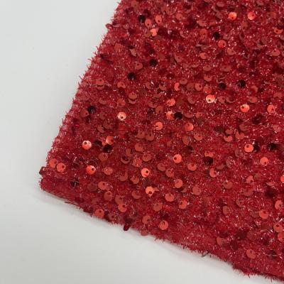 Cina Tissu di ricamo con maglia lucida per abbigliamento in vendita