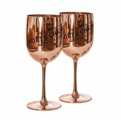 Китай Розовая плакировка золота Moet & Chandon клеймила аксессуары вина акриловыми каннелюрами стекел Шампань продается