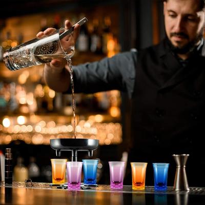 Cina Customized Printing 6 Shot Glass Dispenser And Holder Bar Shot Dispenser With Sloga in vendita